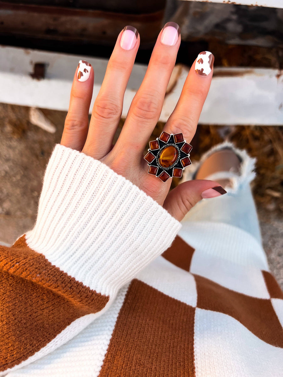 Krush Kandy // Amber Square Cut Blossom Ring – Shop Olive and Rose