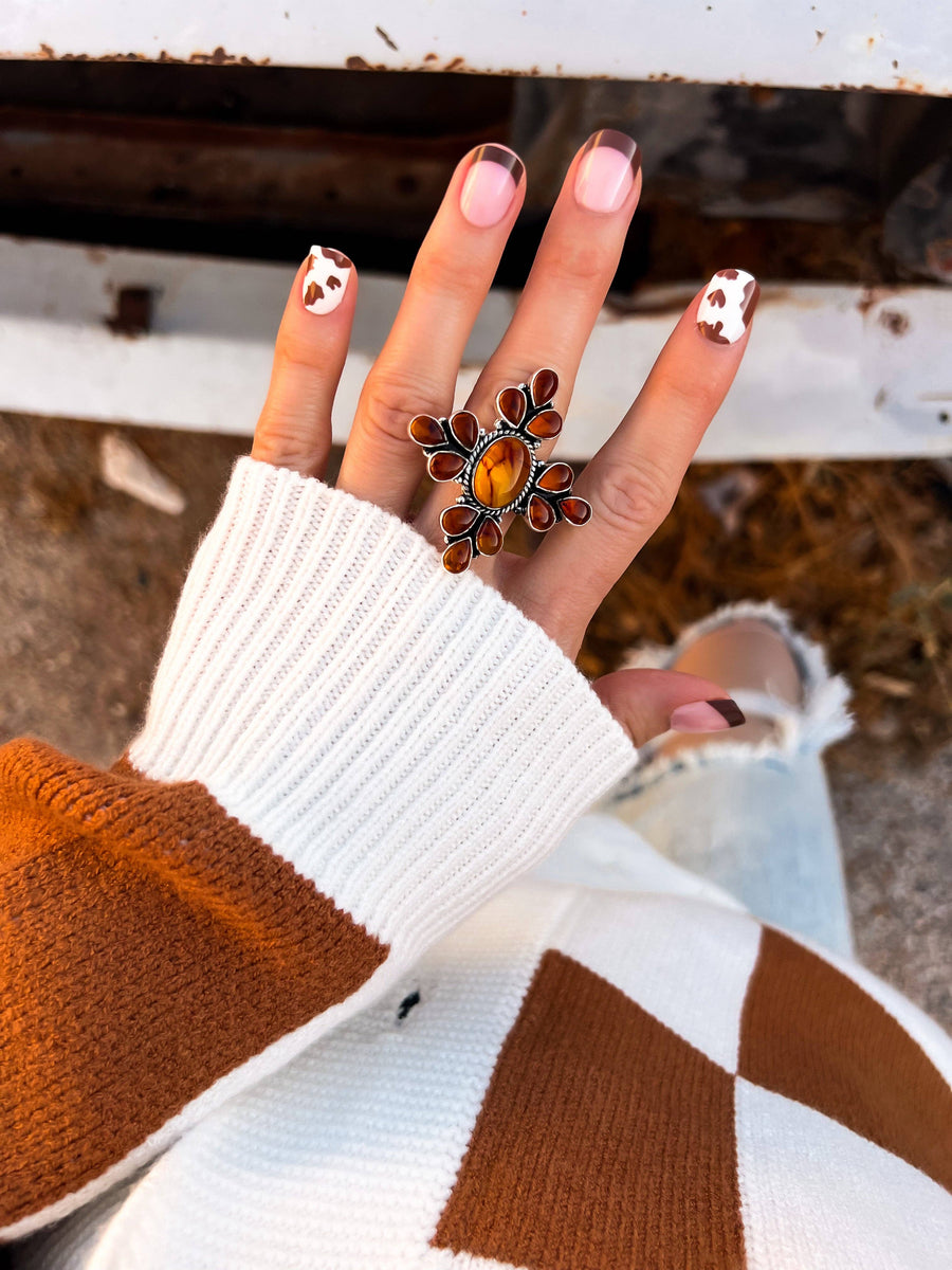 Krush Kandy // Amber In August Cluster Ring – Shop Olive and Rose
